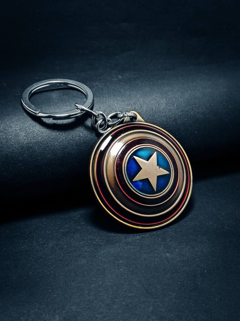 Captain America Shield Spinning Keychain – 04accessories.com